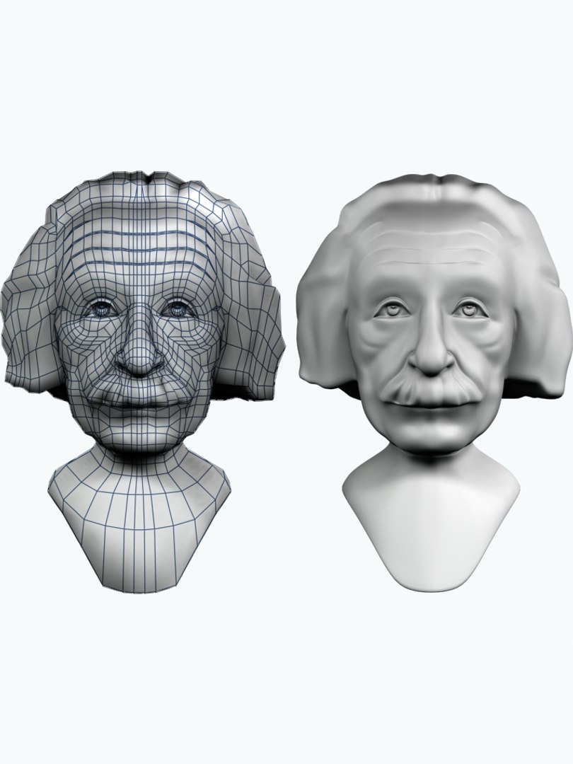 Einstein Sculpture 3D Model - TurboSquid 1233803