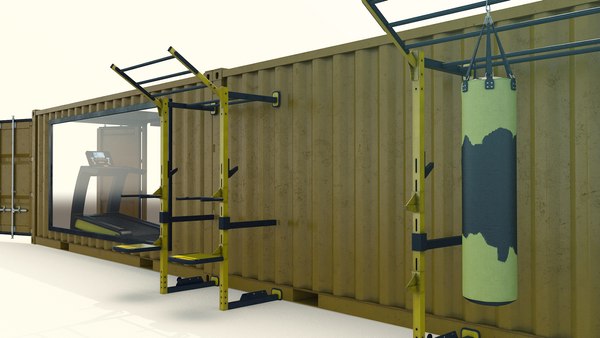 Mobile Gym Container model - TurboSquid 1795402