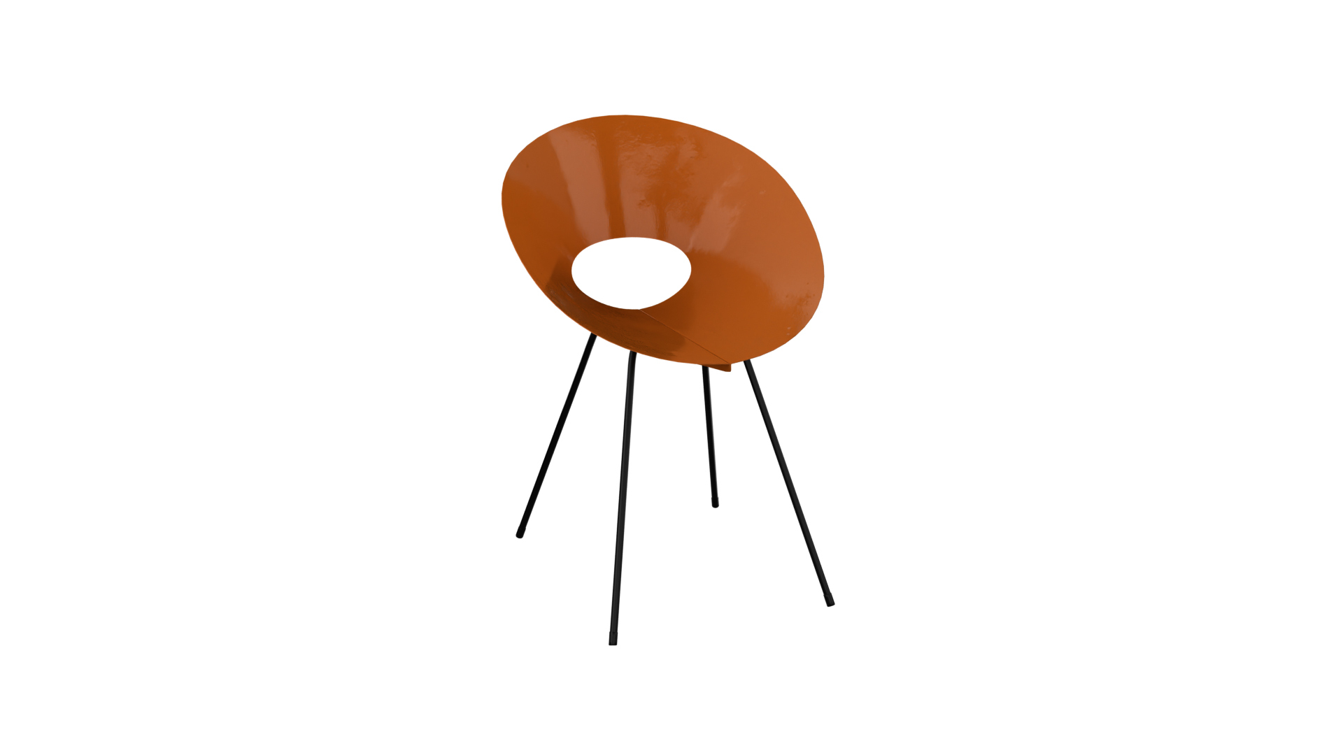Brown Vintage Metal Chair Model - TurboSquid 2239159