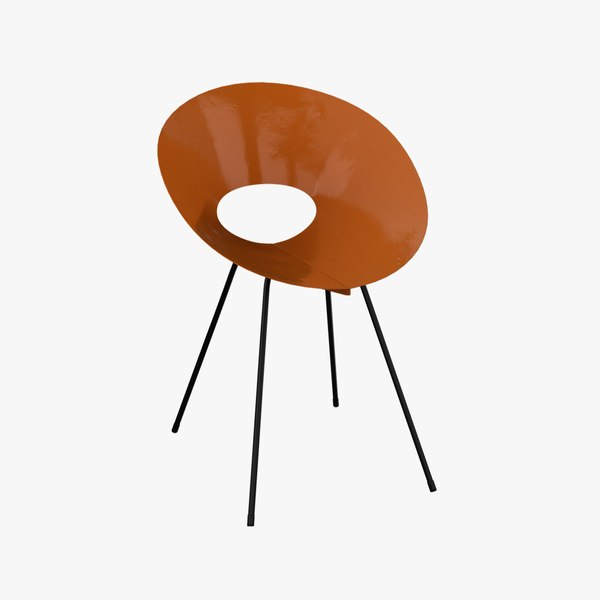 modelo 3d Silla de metal vintage marrón - TurboSquid 2239159