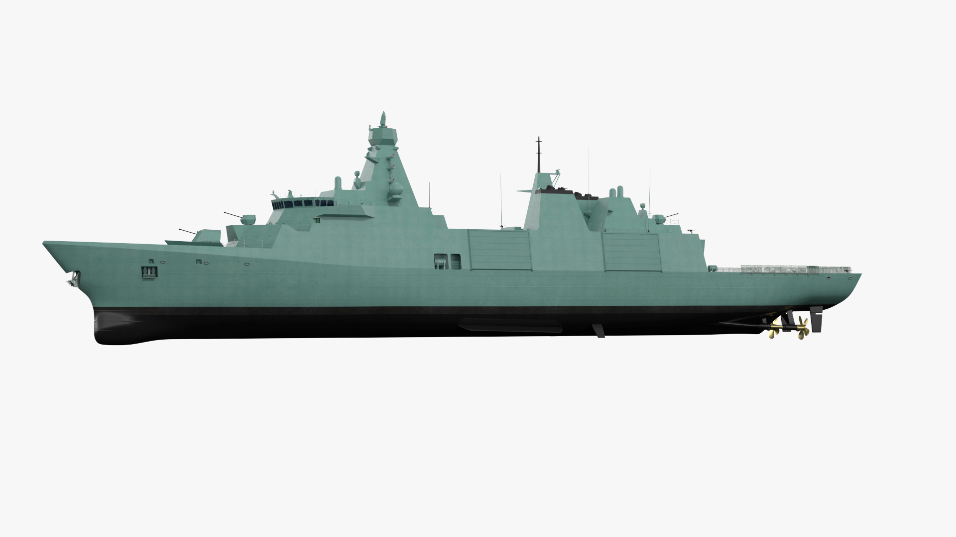 Modern Guided Missile Frigate 3D Model - TurboSquid 2314069