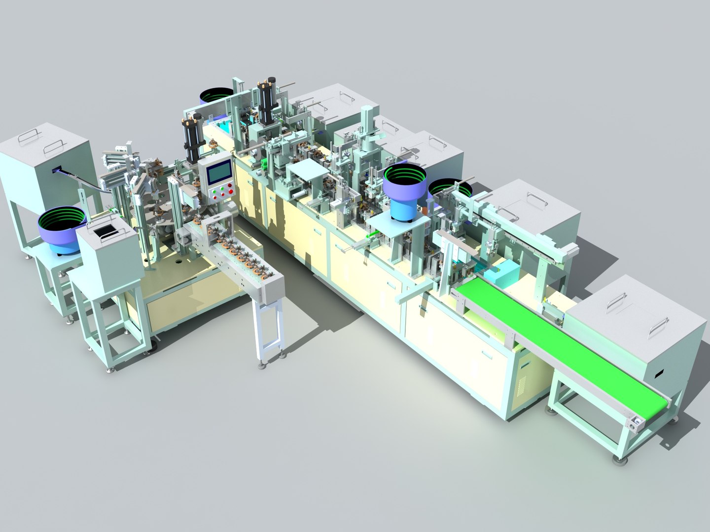 Industrial Equipment 3-Motor Automatic Assembly Production Lline 3D ...