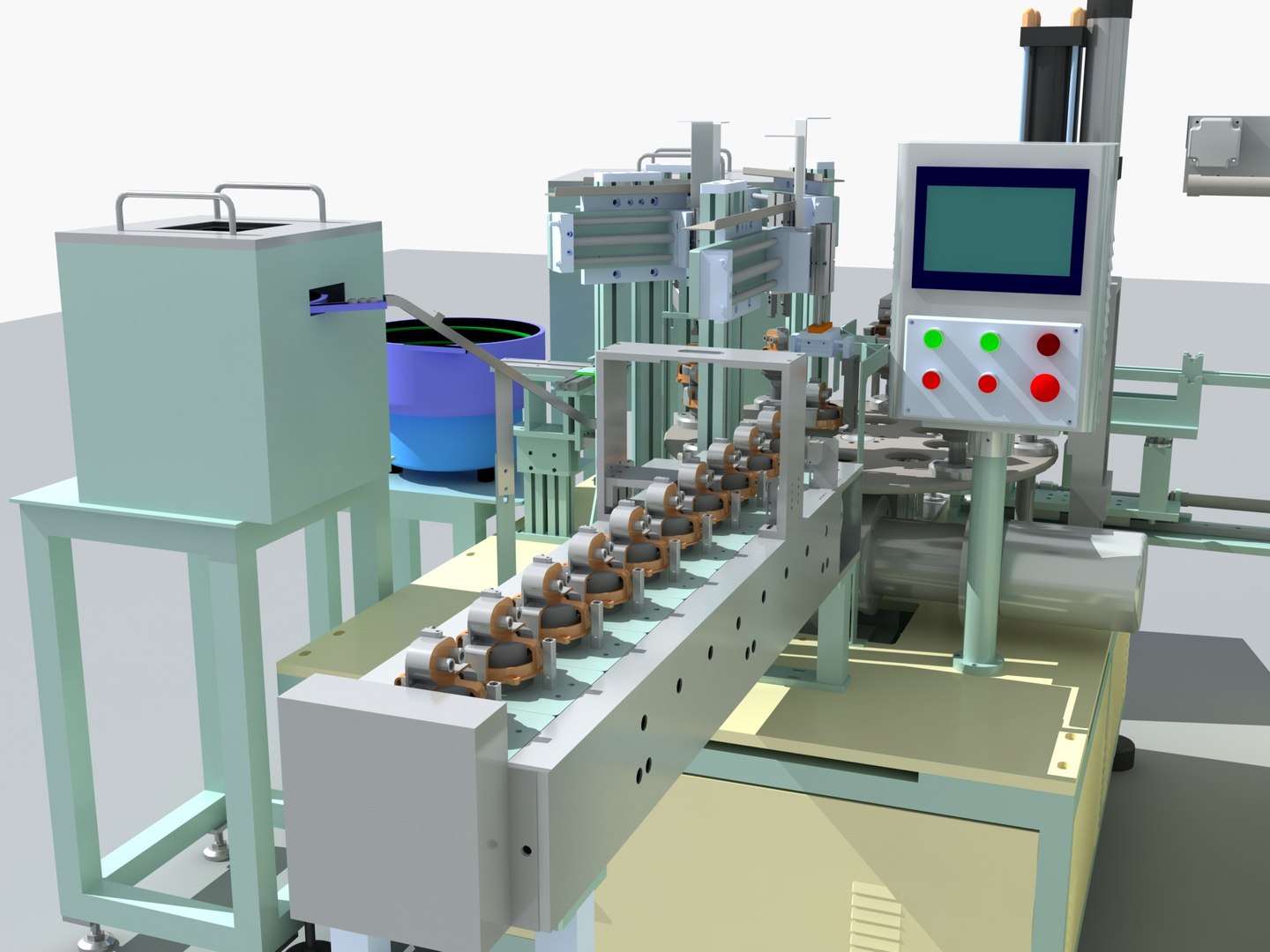 Industrial Equipment 3-Motor Automatic Assembly Production Lline 3D ...