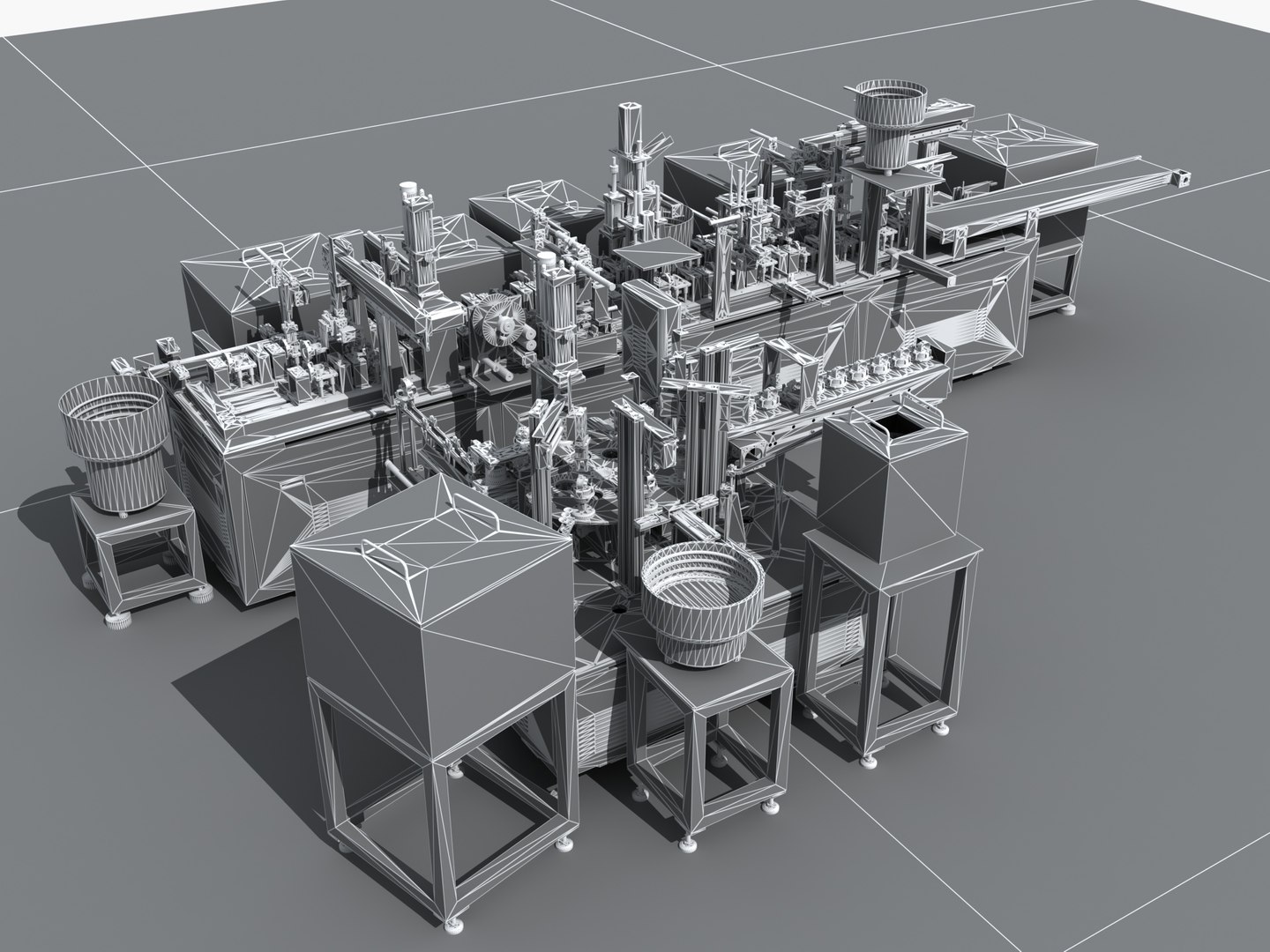 Industrial Equipment 3-Motor Automatic Assembly Production Lline 3D ...