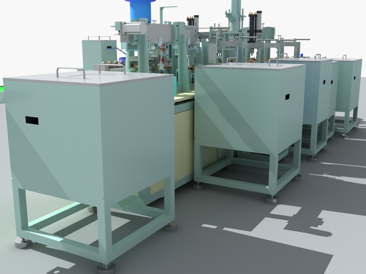 Industrial Equipment 3-Motor Automatic Assembly Production Lline 3D ...