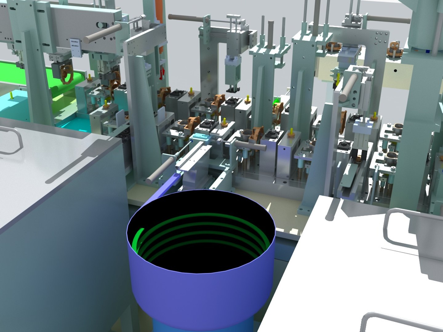 Industrial Equipment 3-Motor Automatic Assembly Production Lline 3D ...