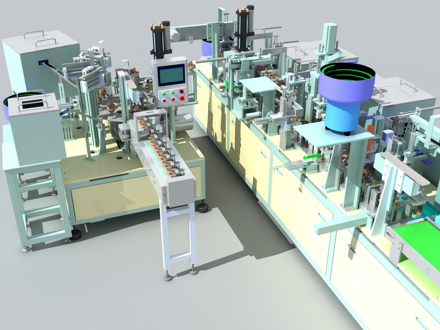 Industrial Equipment 3-Motor Automatic Assembly Production Lline 3D ...
