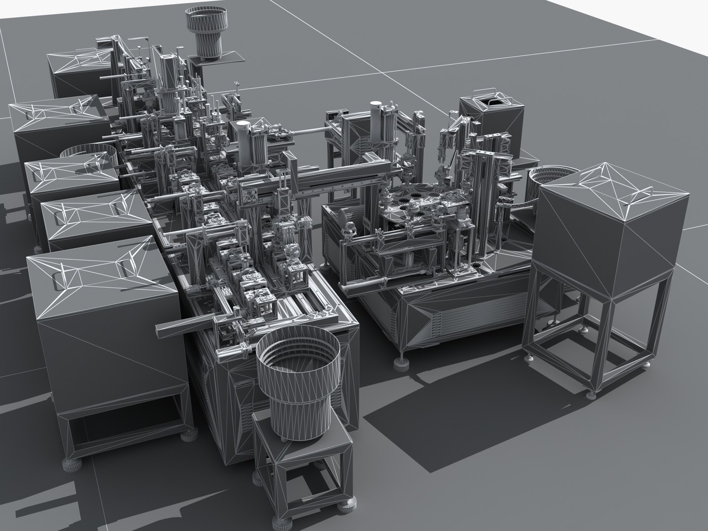 Industrial Equipment 3-Motor Automatic Assembly Production Lline 3D ...