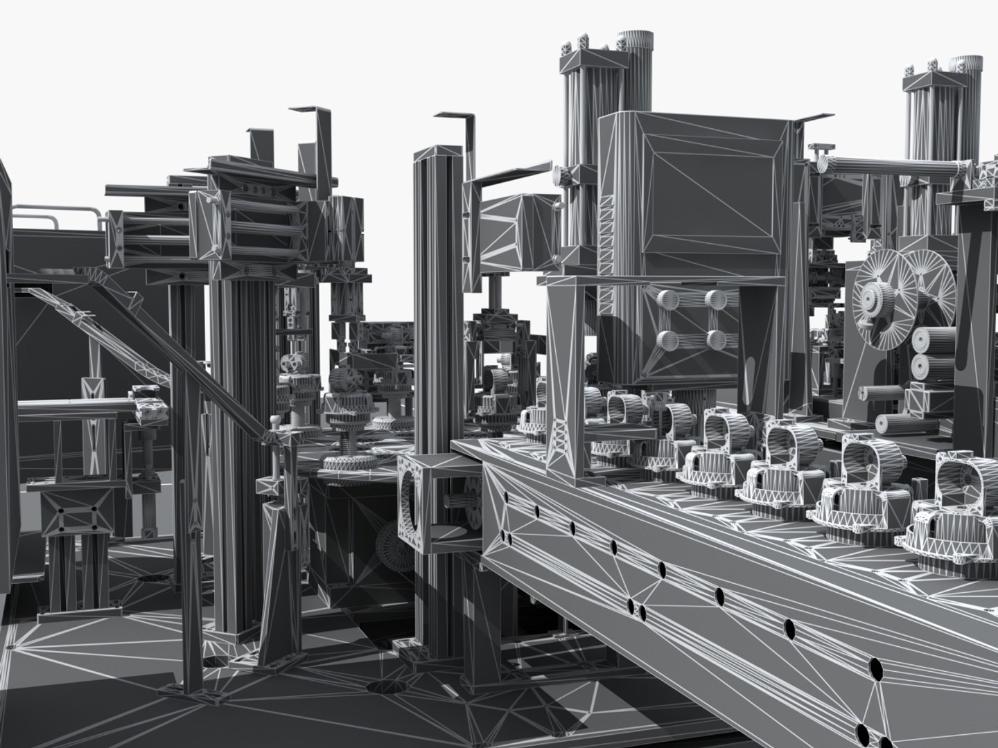 Industrial Equipment 3-Motor Automatic Assembly Production Lline 3D ...