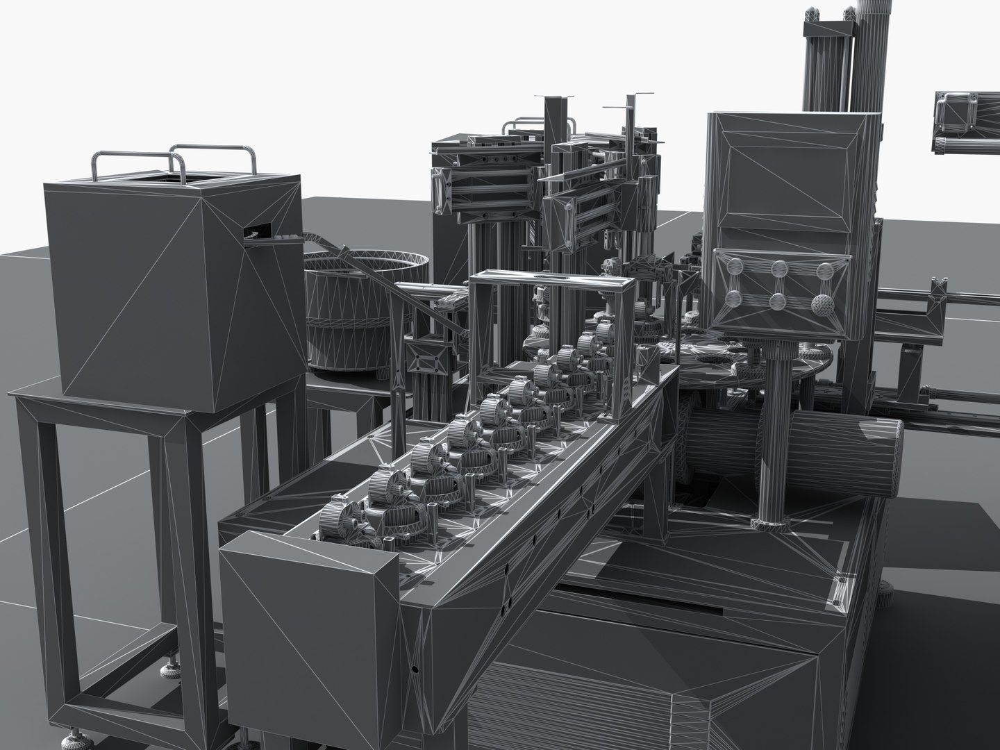 Industrial Equipment 3-Motor Automatic Assembly Production Lline 3D ...