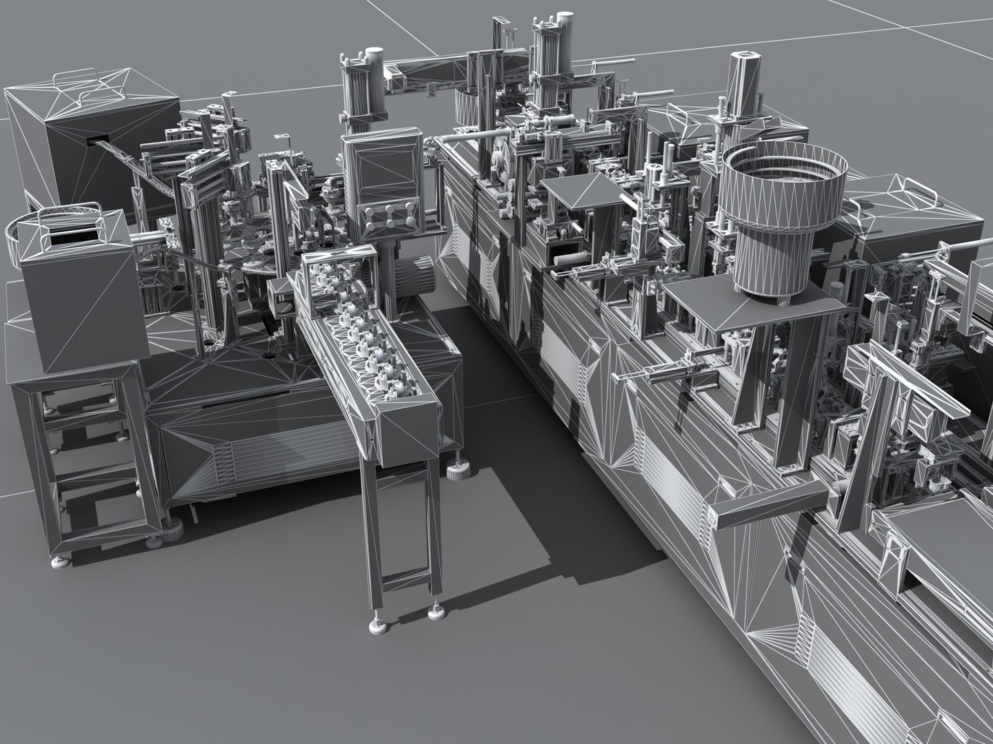 Industrial Equipment 3-Motor Automatic Assembly Production Lline 3D ...