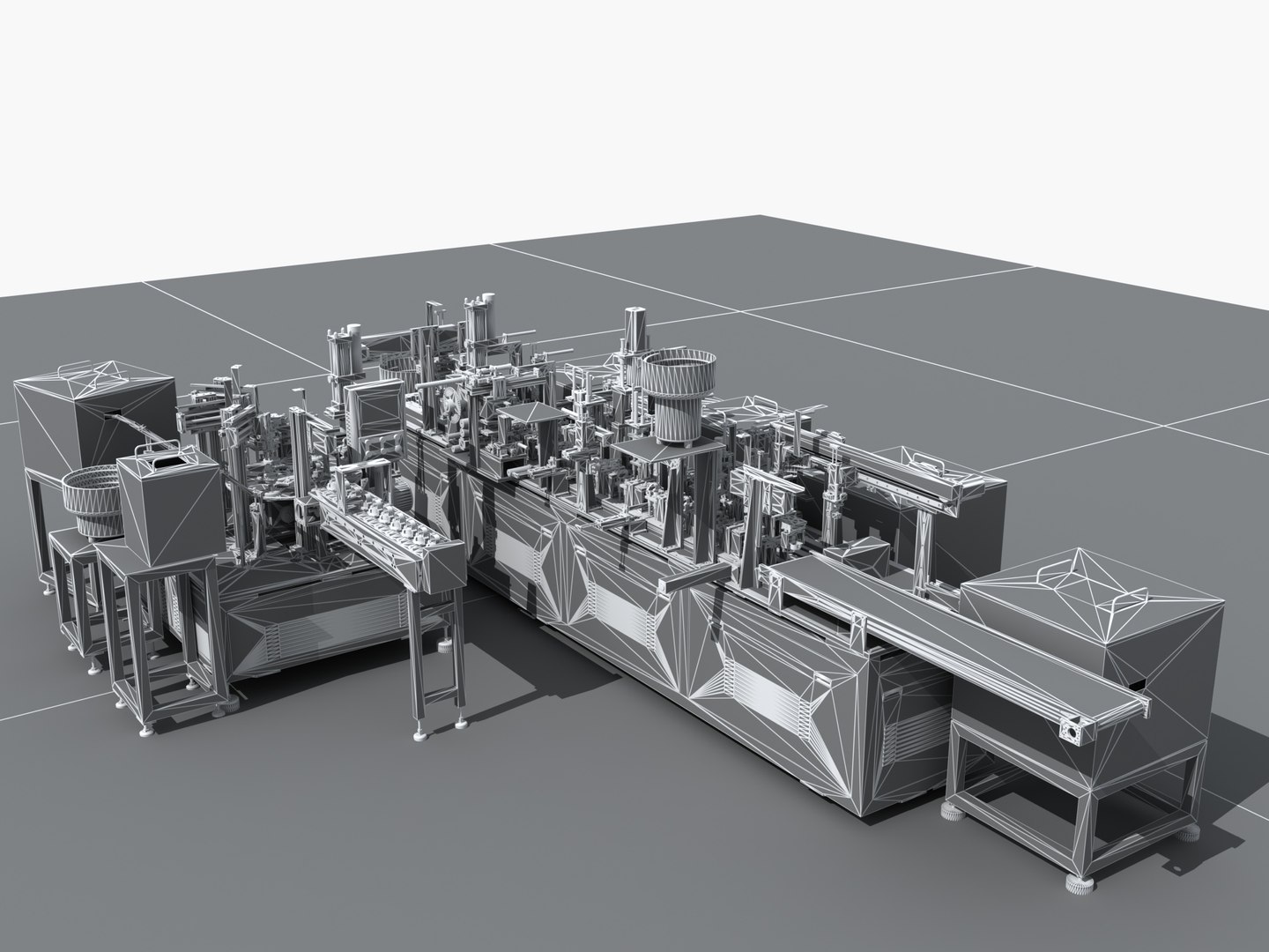 Industrial Equipment 3-Motor Automatic Assembly Production Lline 3D ...