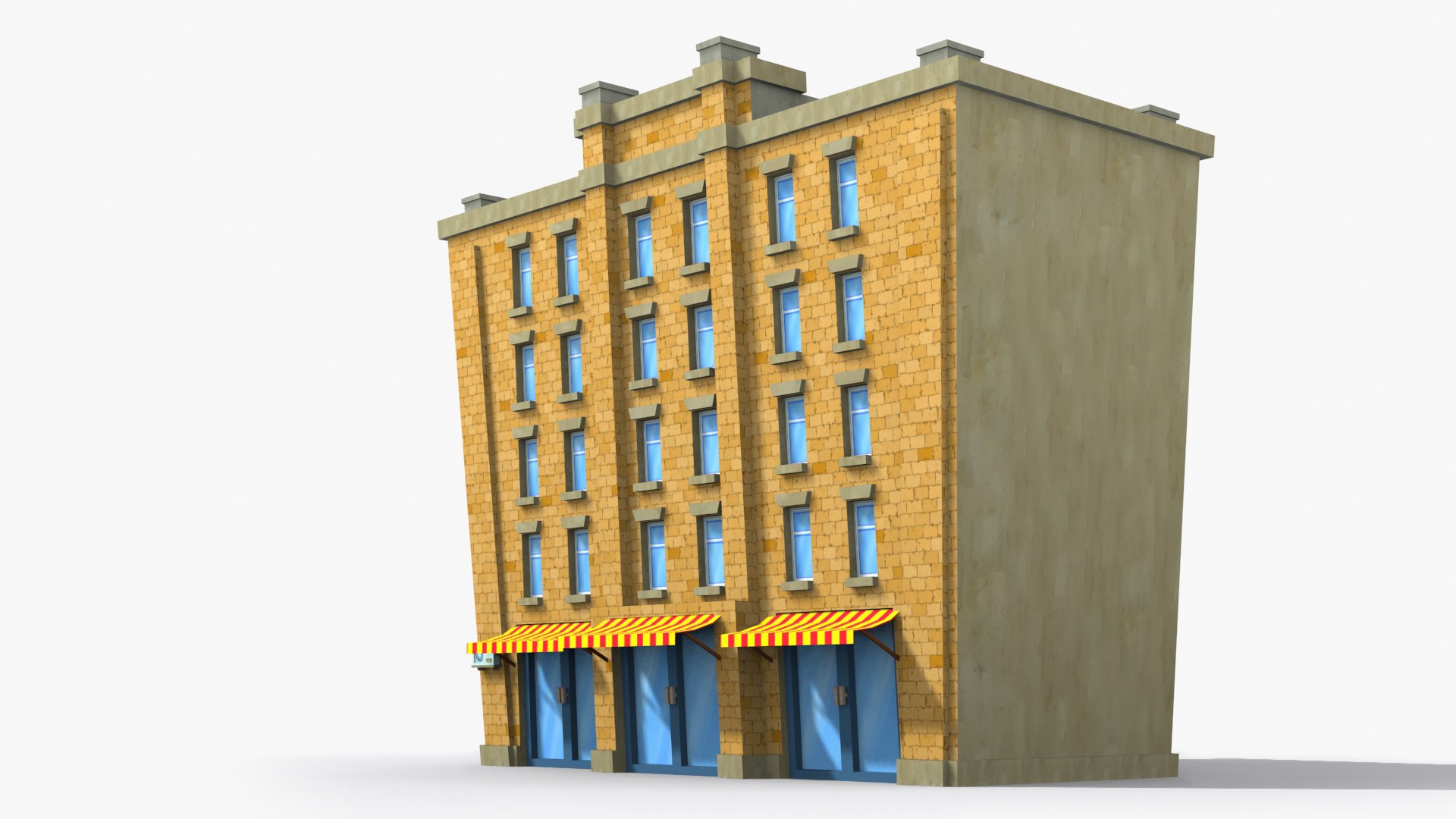 3D Cartoon Building x8 - TurboSquid 1832299