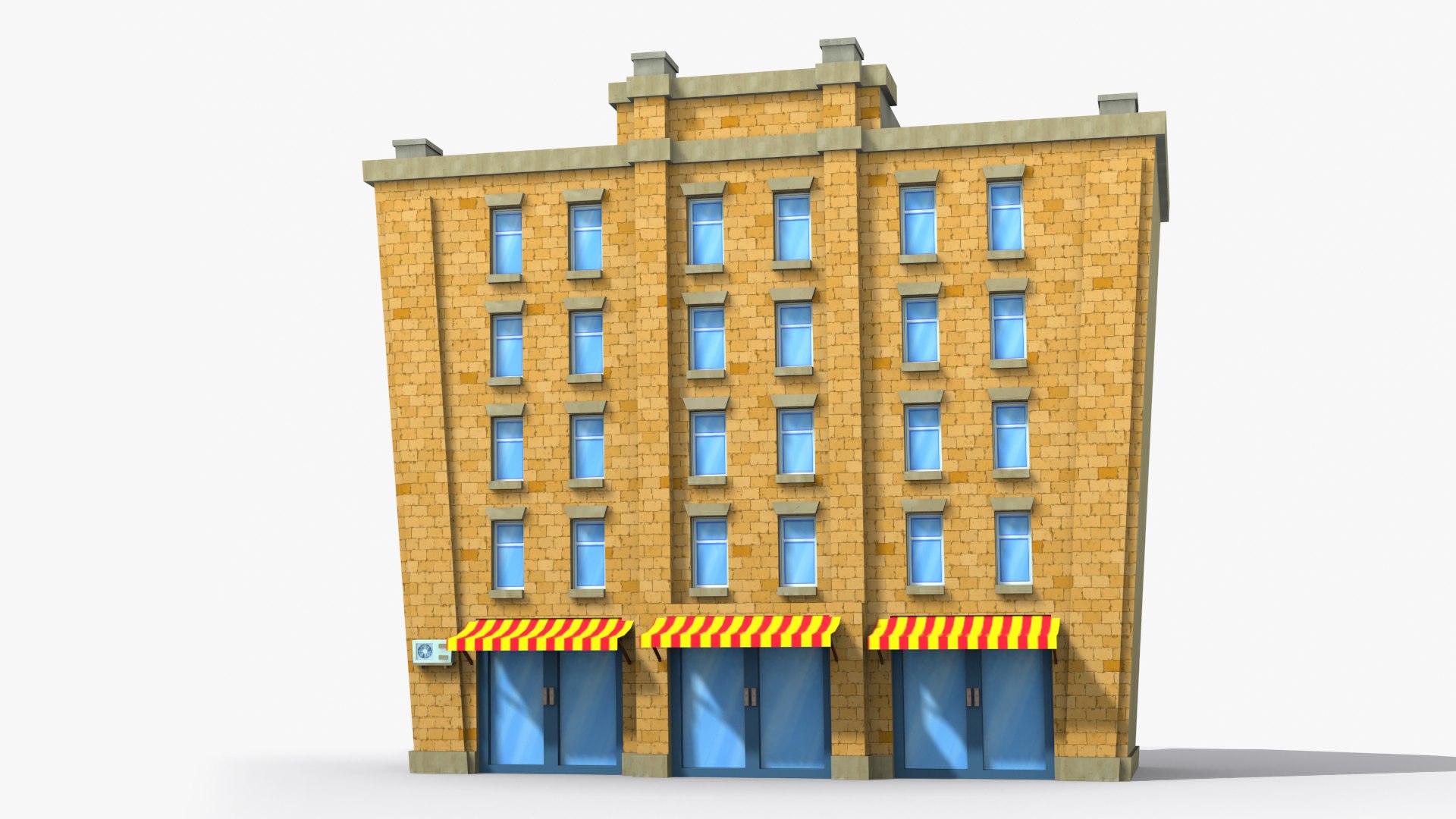 3D Cartoon Building x8 - TurboSquid 1832299