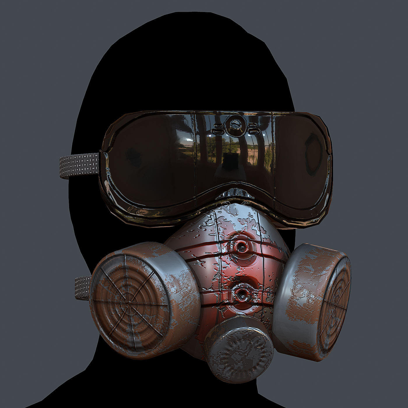 Gas mask 3D model - TurboSquid 1693983