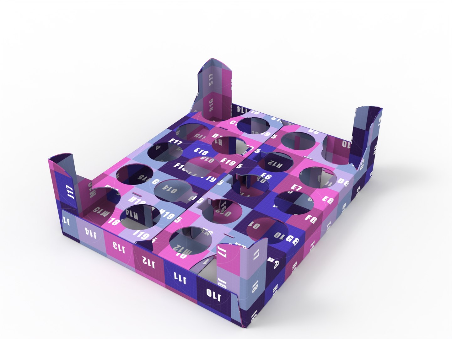 3D Model Cardboard Retail Display Tray For Product Packaging ...