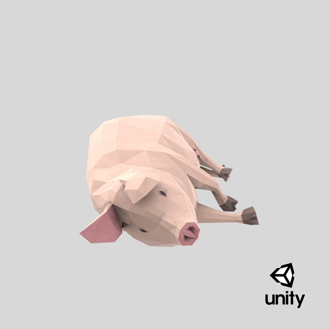 3D pig---lying model - TurboSquid 1237838