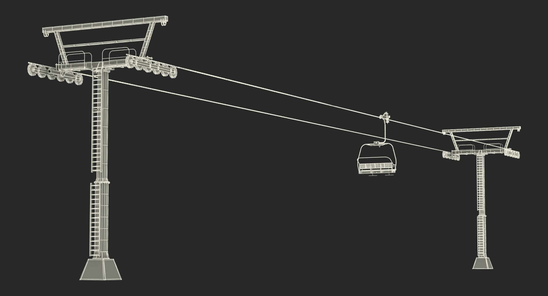 3D aerial ski lift model - TurboSquid 1344726
