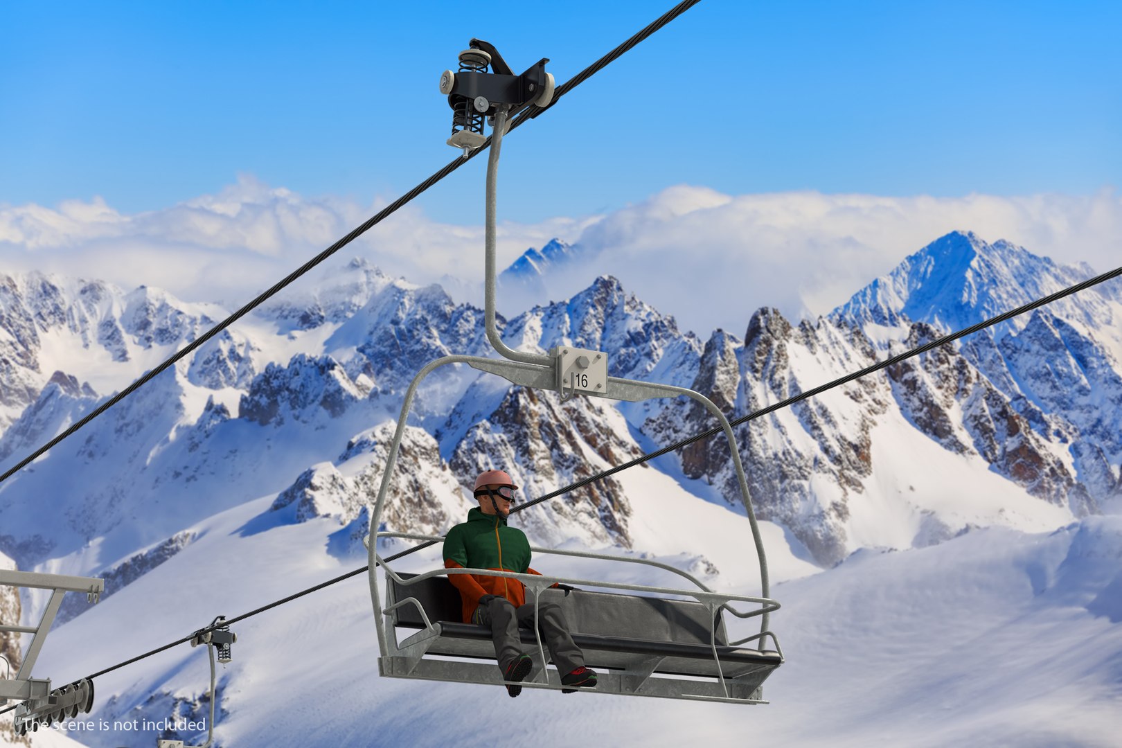 3D Aerial Ski Lift Model - TurboSquid 1344726
