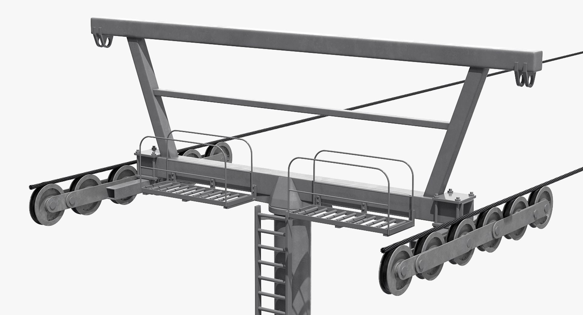 3D Aerial Ski Lift Model - TurboSquid 1344726