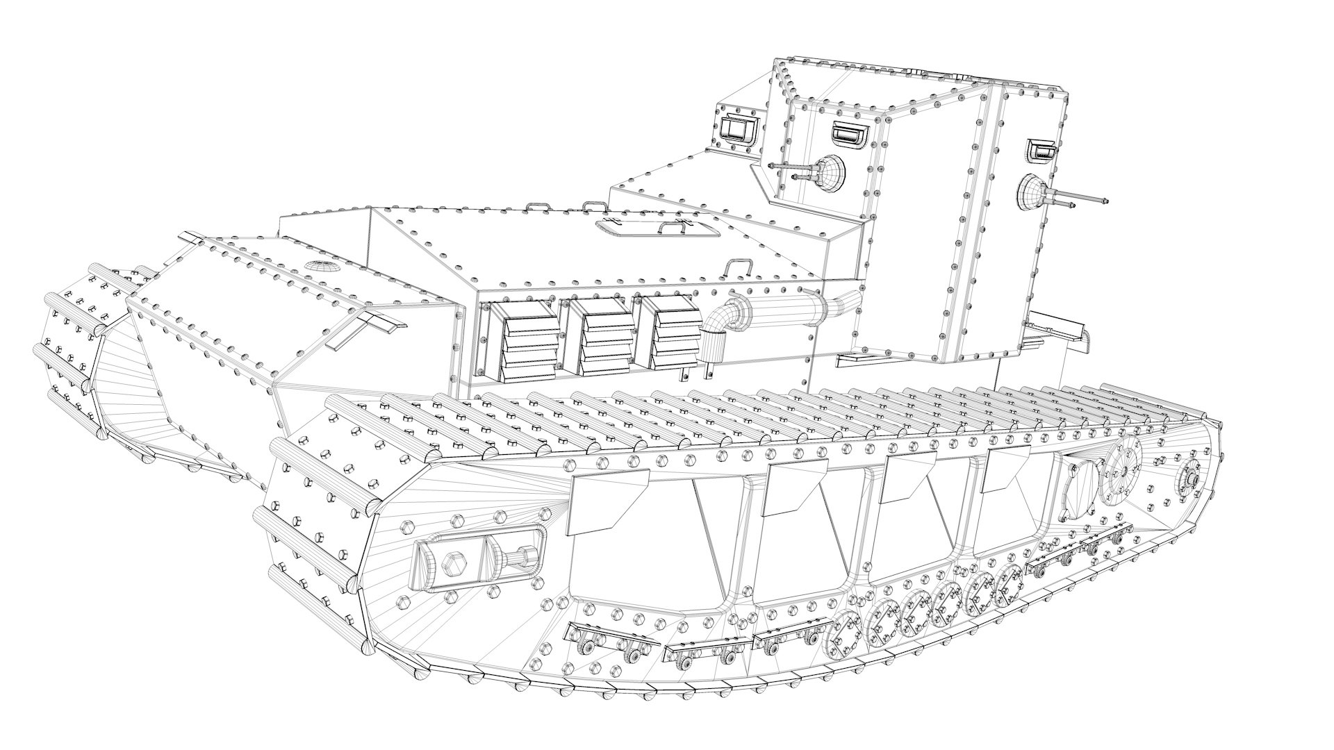 Medium Mark A Whippet 3D Model - TurboSquid 2375205
