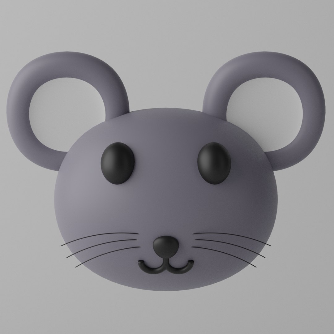 3D Cartoon Mouse Rat Head 1 - TurboSquid 2090494