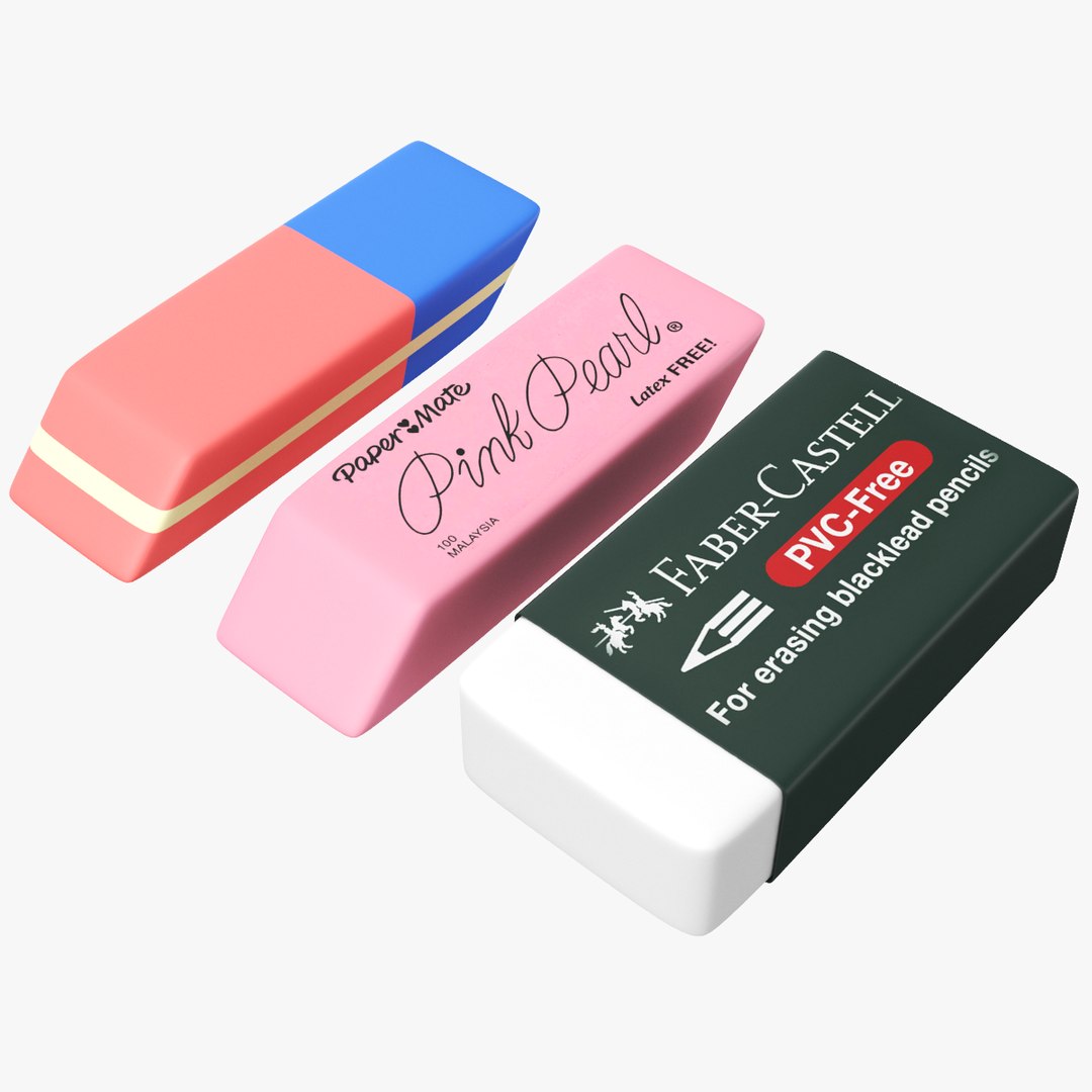 3D Erasers model - TurboSquid 1805783