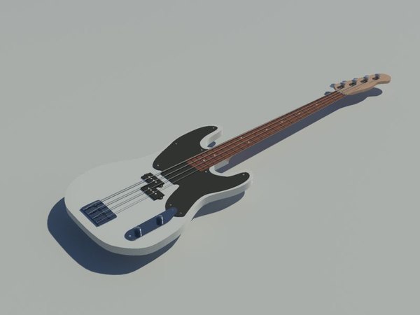3d model fender bass guitar