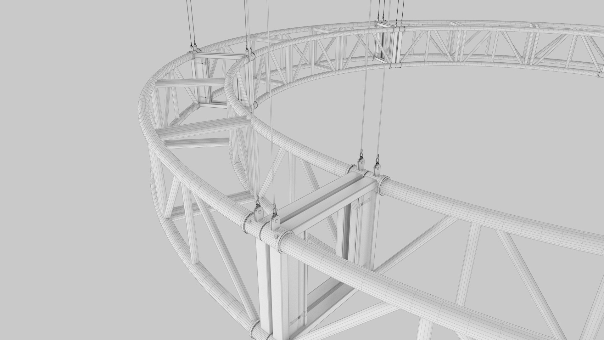 3D Circular Truss Stage 2 Model - TurboSquid 2320691