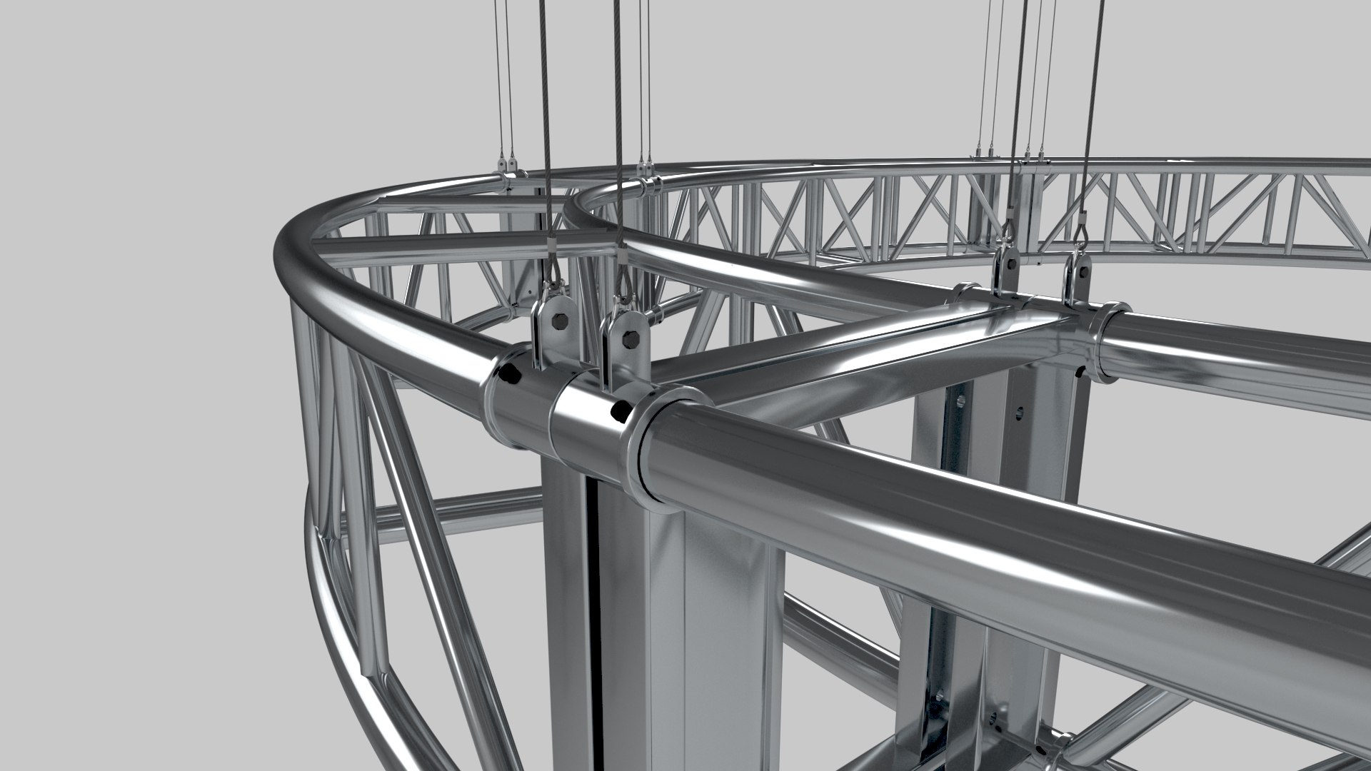 3D Circular Truss Stage 2 Model - TurboSquid 2320691