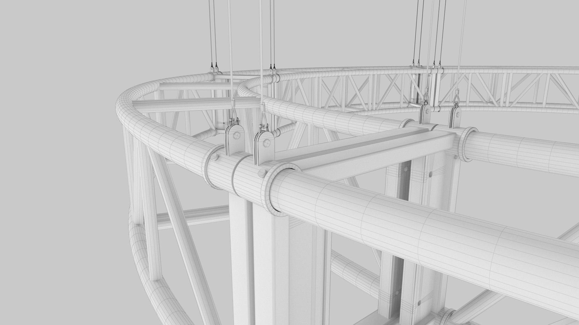3D Circular Truss Stage 2 Model - TurboSquid 2320691