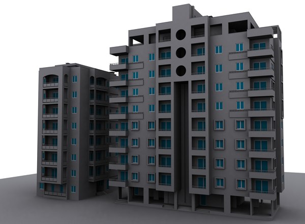 3d model of apartment building