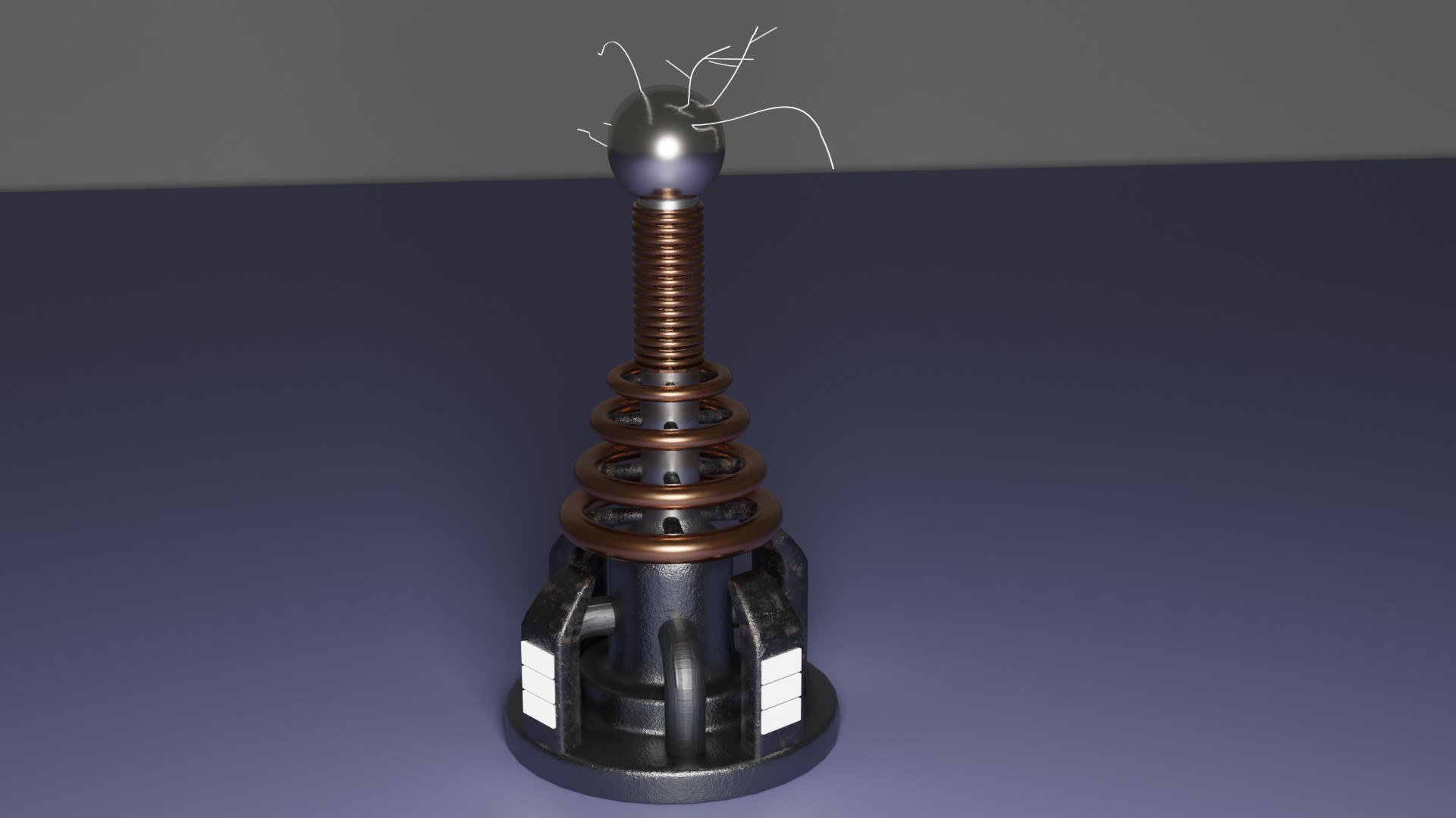 3D Model Tesla Coil Tower - TurboSquid 1745207