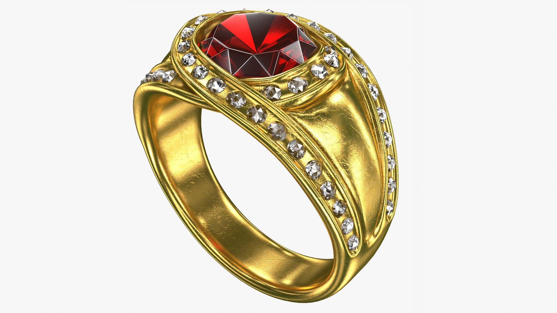 3D Golden Ring Model - TurboSquid 2021142
