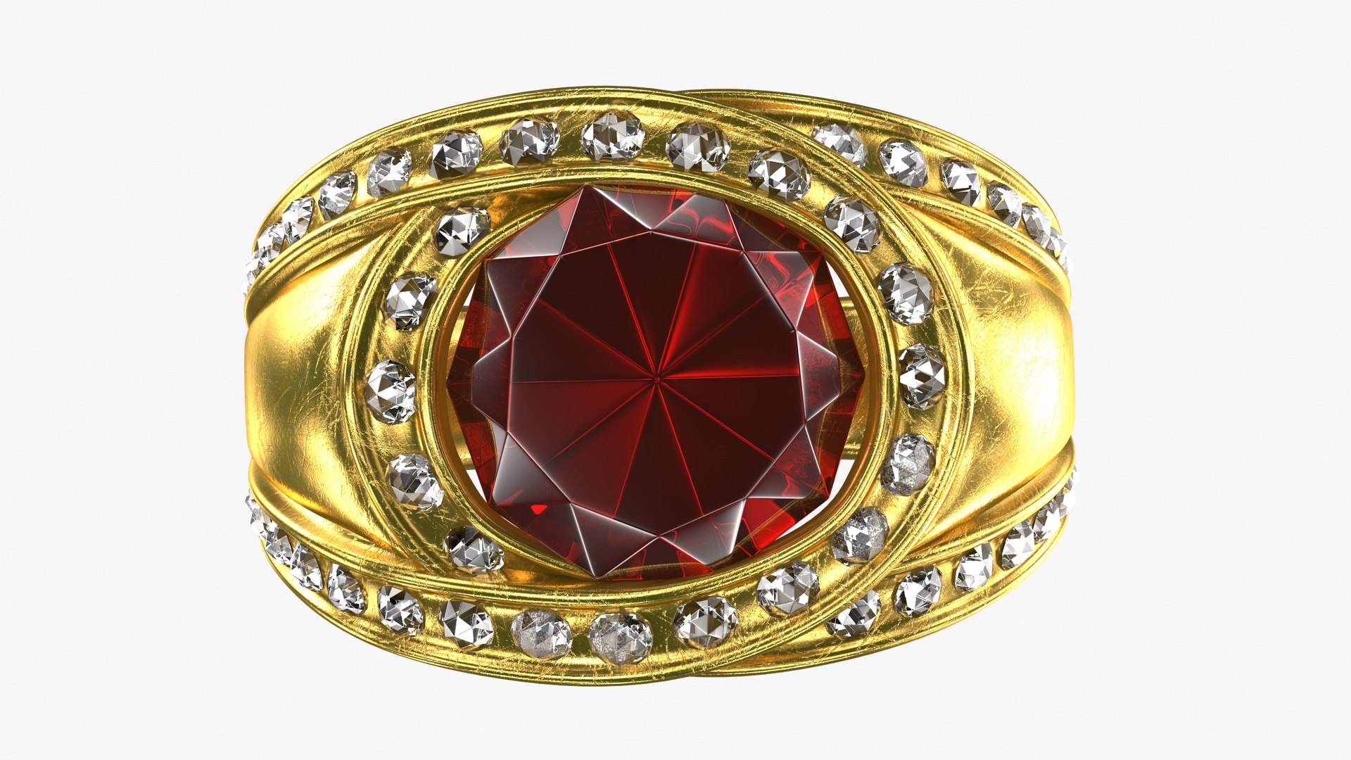 3D Golden Ring Model - TurboSquid 2021142