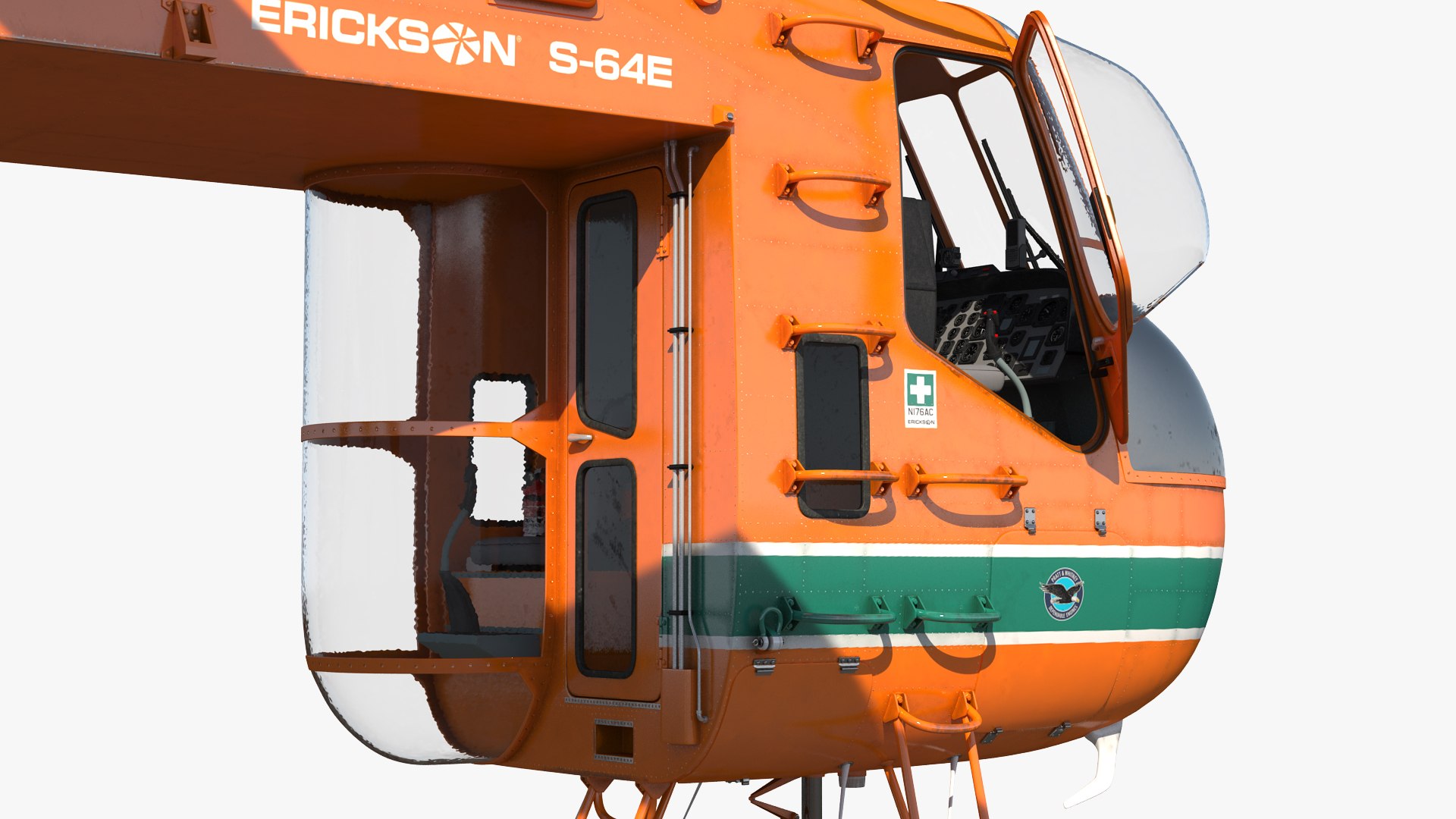 Sikorsky s-64 skycrane helicopter model - TurboSquid 1486456