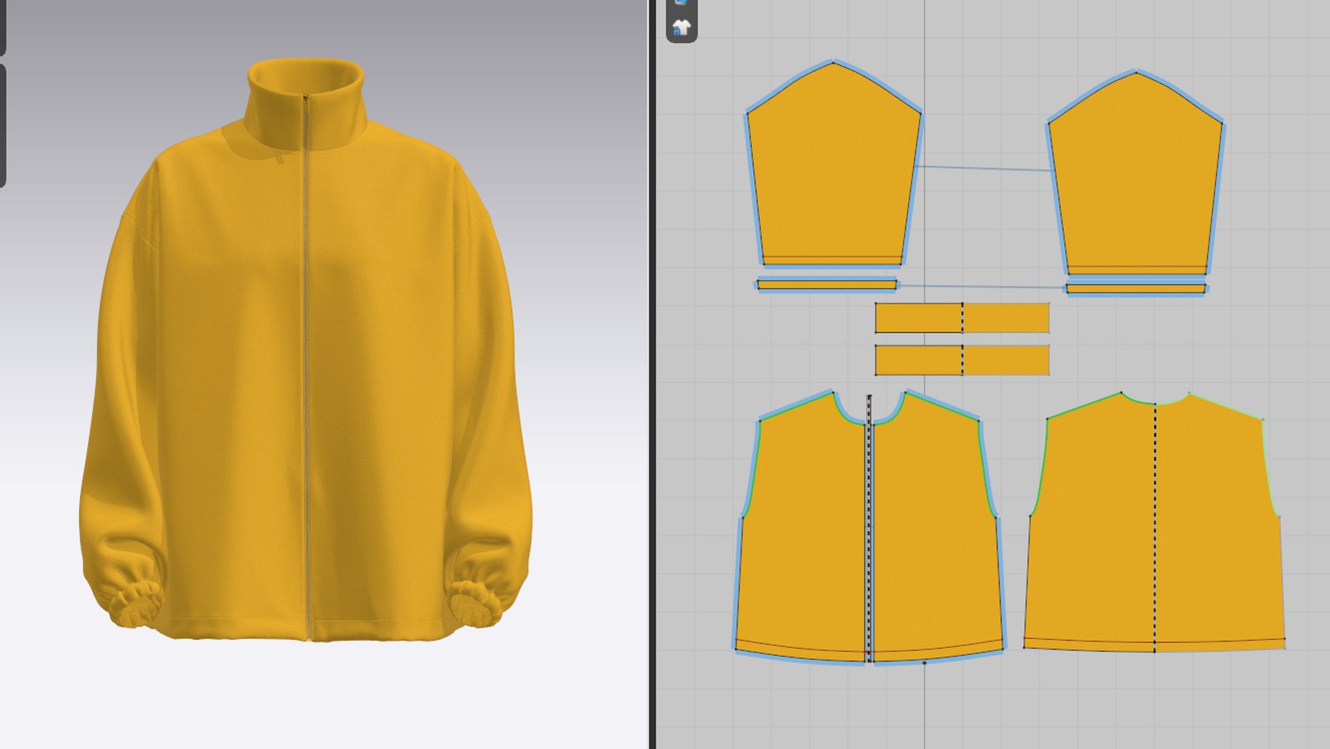 Womens Oversized Zipper Jacket 3D Model Model - TurboSquid 2236376