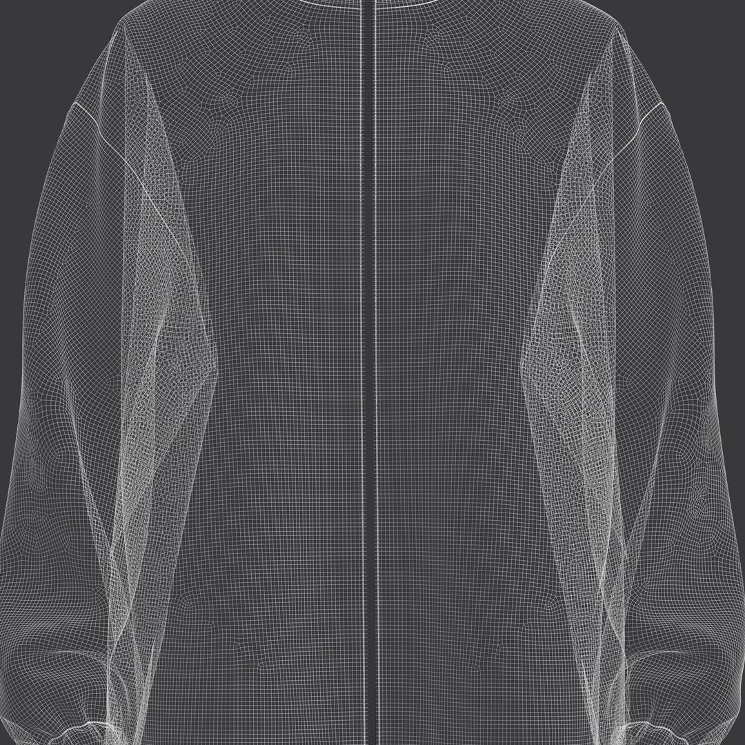 Womens Oversized Zipper Jacket 3D Model Model - TurboSquid 2236376