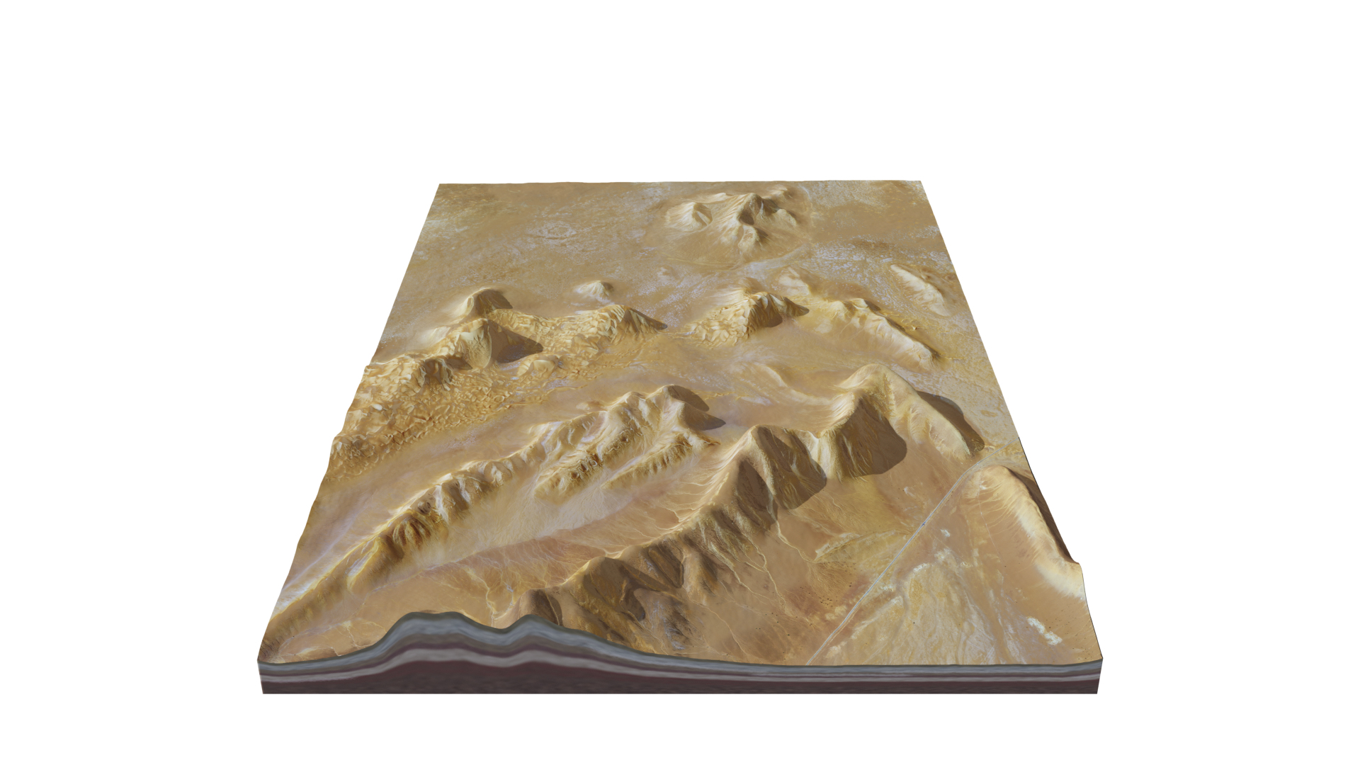 Photorealistic terrain desert mountain range model - TurboSquid 1591663