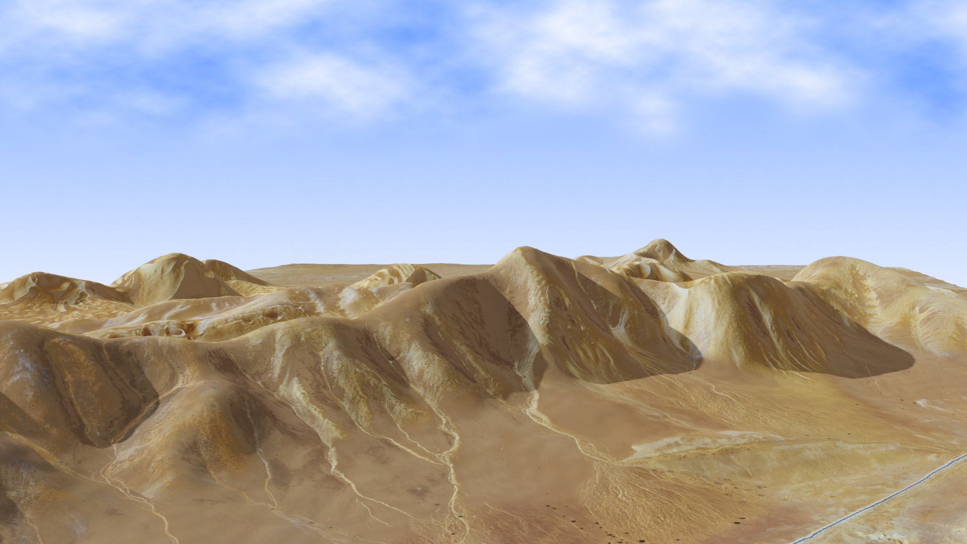 Photorealistic terrain desert mountain range model - TurboSquid 1591663