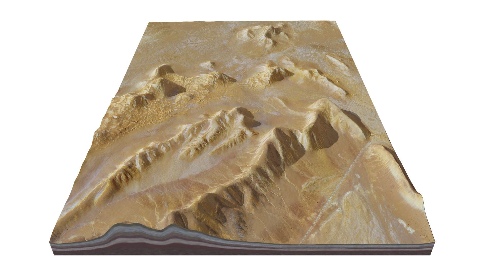 Photorealistic terrain desert mountain range model - TurboSquid 1591663