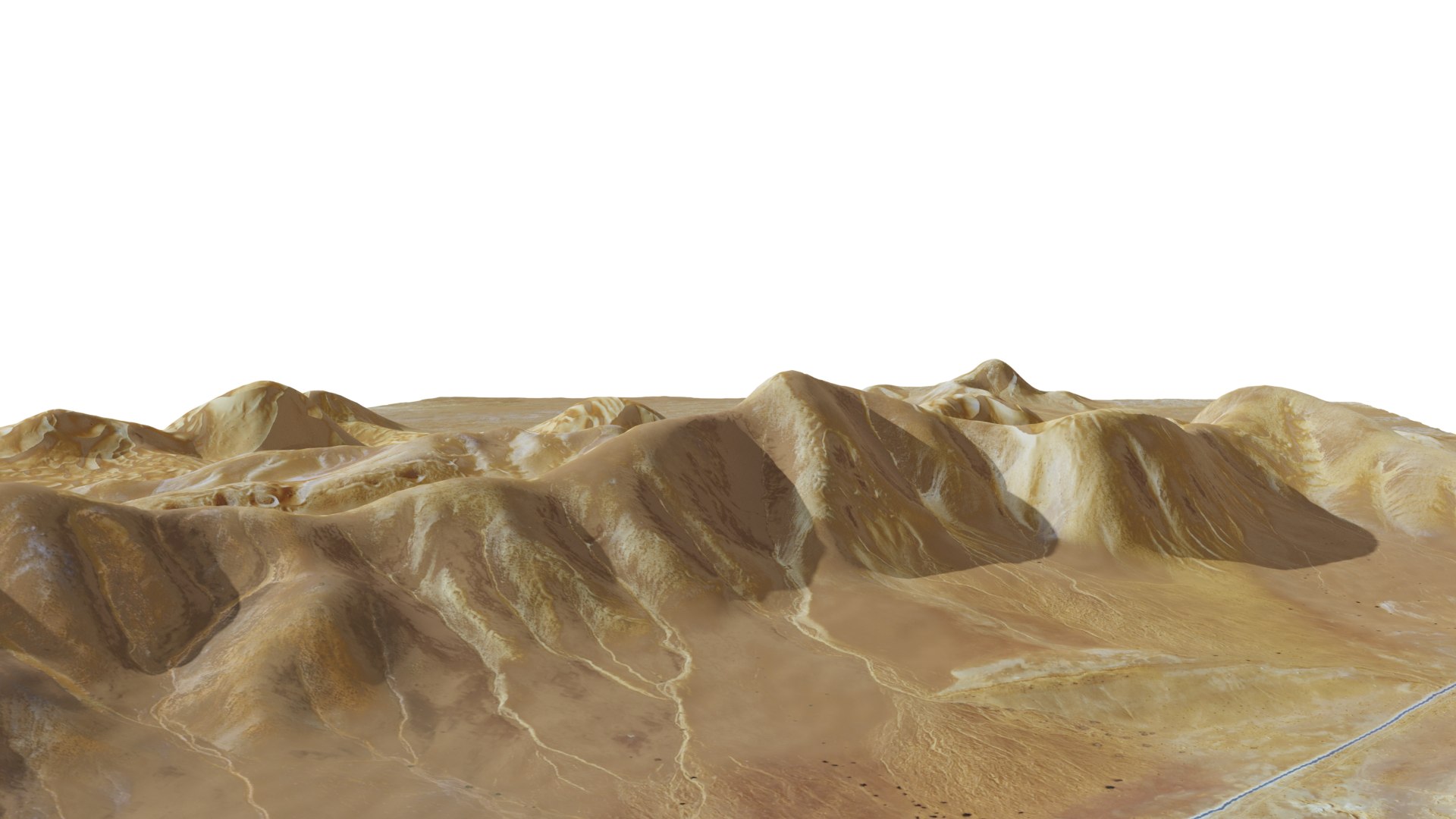 Photorealistic terrain desert mountain range model - TurboSquid 1591663