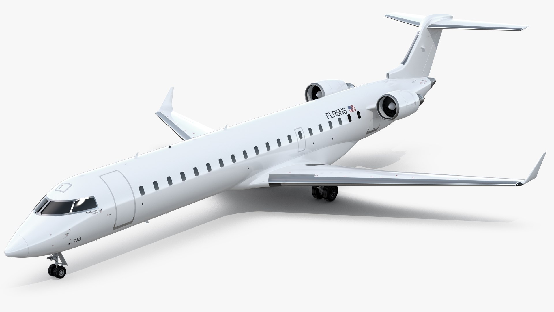 3D Regional Jet Bombardier CRJ550 Exterior Only - TurboSquid 1877991