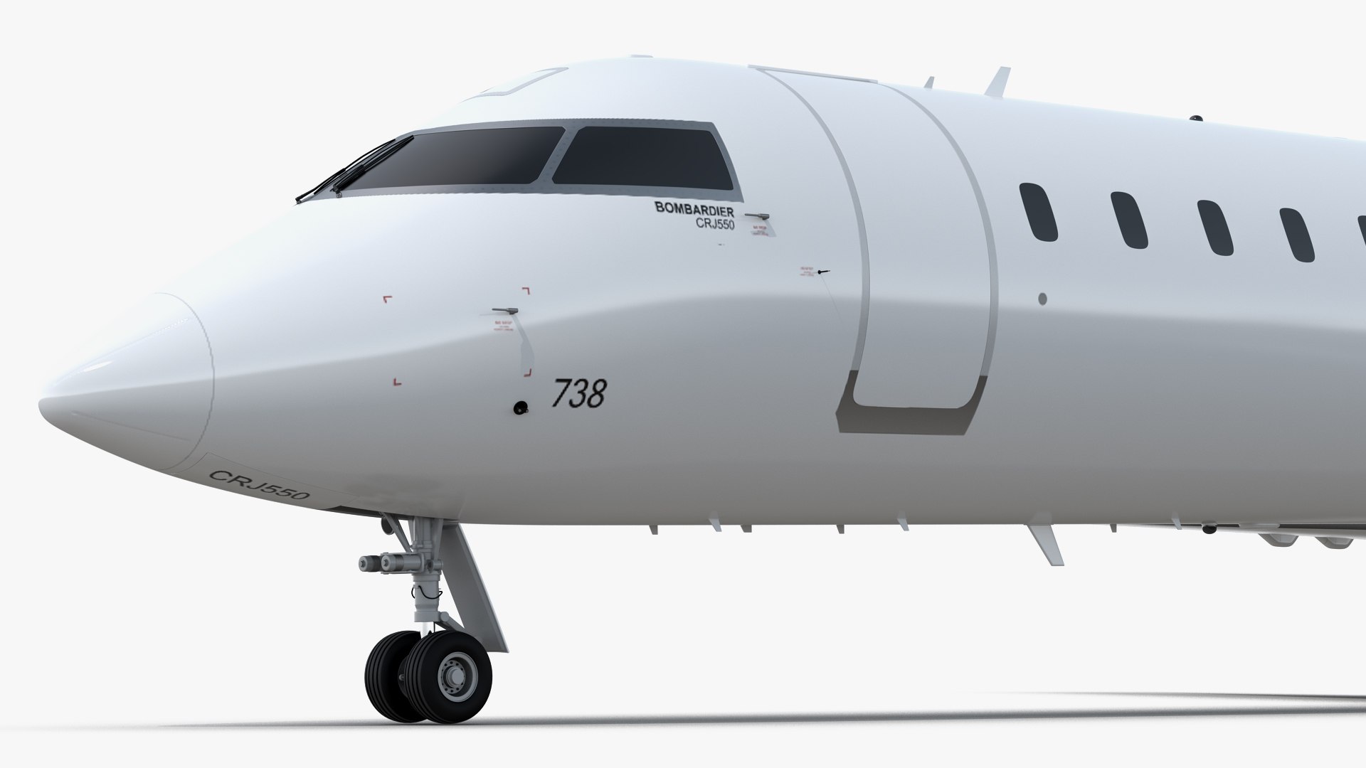 3D Regional Jet Bombardier CRJ550 Exterior Only - TurboSquid 1877991