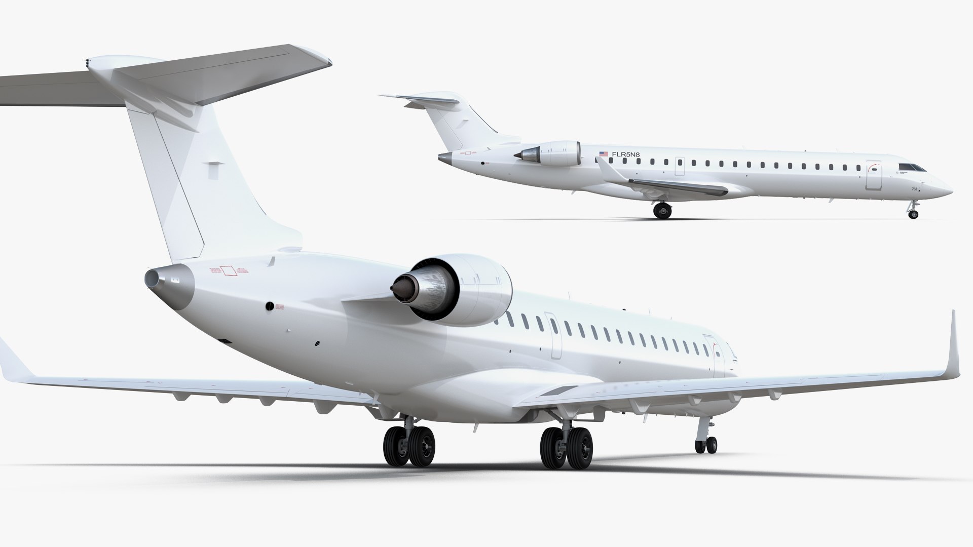 3D Regional Jet Bombardier CRJ550 Exterior Only - TurboSquid 1877991