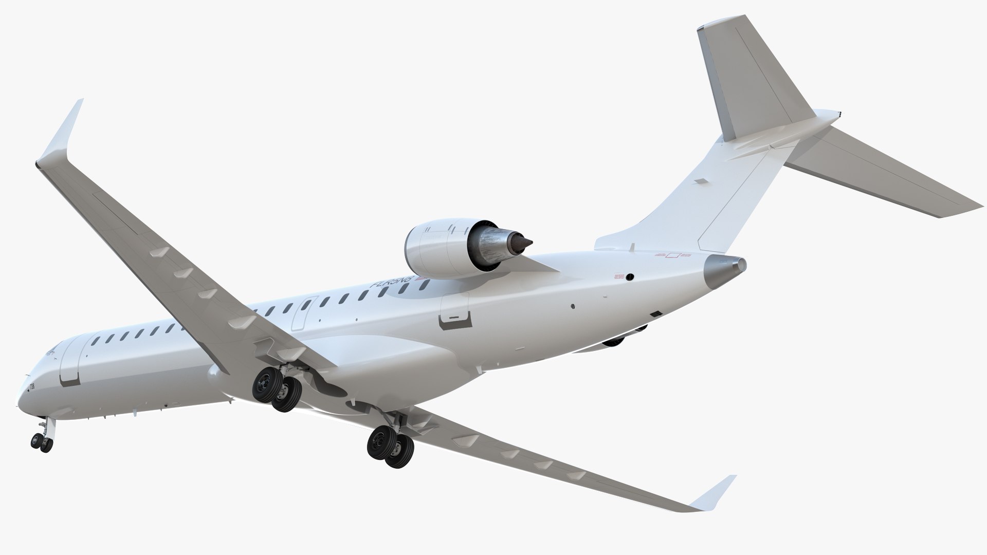 3D Regional Jet Bombardier CRJ550 Exterior Only - TurboSquid 1877991
