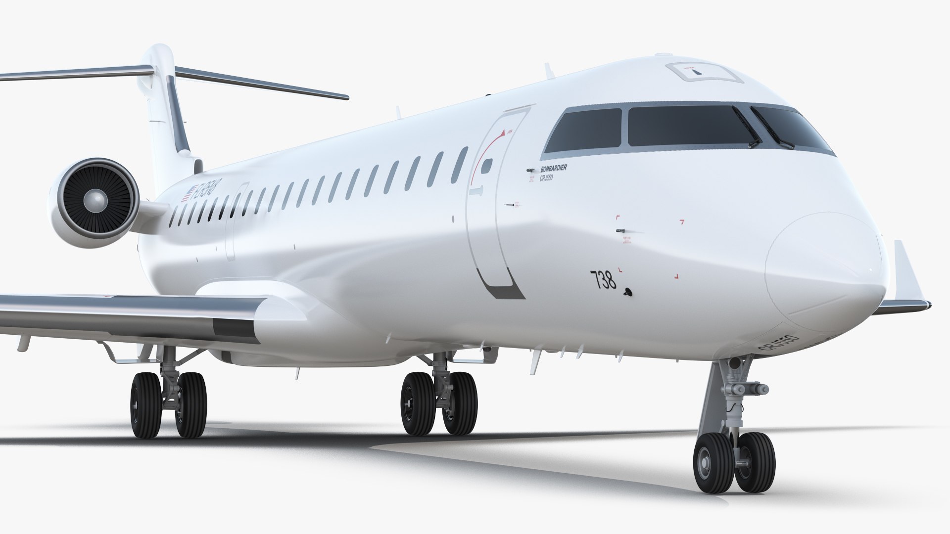 3D Regional Jet Bombardier CRJ550 Exterior Only - TurboSquid 1877991