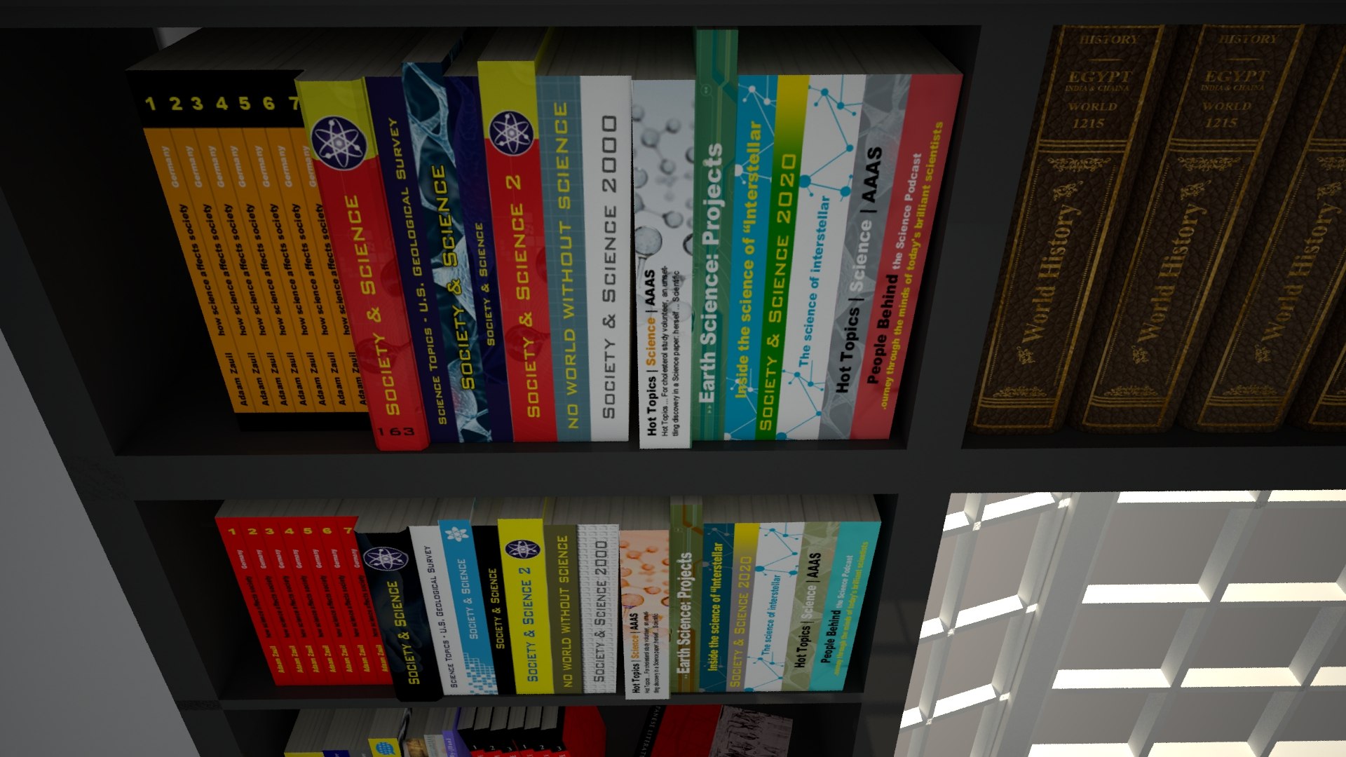 3d Bookcase Books