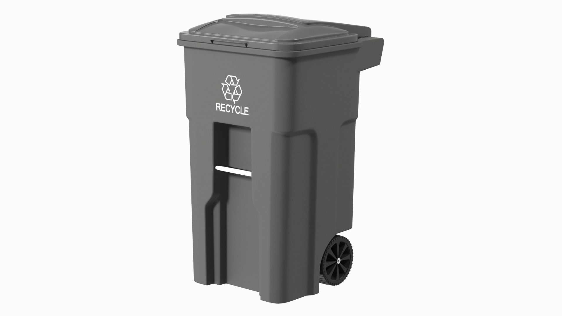 Waste Bin With Lid And Wheels Grey 3D - TurboSquid 2141010