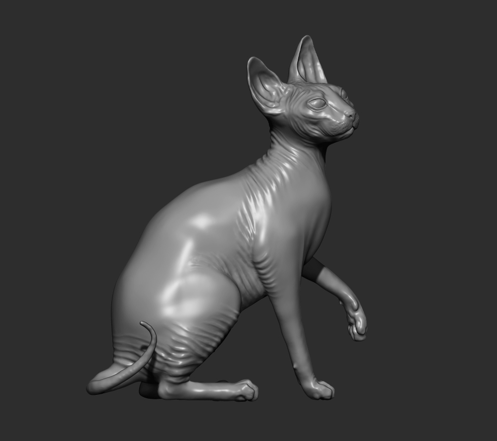 3d model cat sphinx